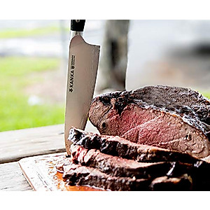 Professional 8" Chef Knife High Grade 1.4116 Stainless Steel. Ultra-premium G-10 fiberglass handle. Premium Wood Sheath INCLUDED!