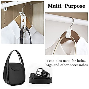 FYY Hanger Connection Hook 6 + 4 Plastic Closet Organizer Multifunctional Clothes Hanger Connector Joint Hook Space-Saving Magic Hanger Clothes Storage Non-Slip Clothes Storage Rack (White)