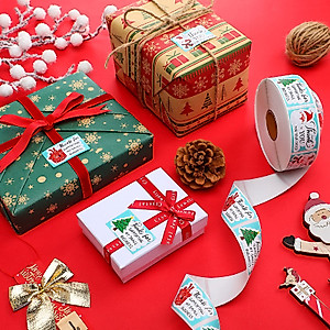 1000 Pieces Thank You Christmas Stickers Thank You for Your Order Sticker 1.6 x 1 Inch Thank You Seal Stickers for Christmas Cards Present Boxes Envelopes Party Favors (Cute Style)