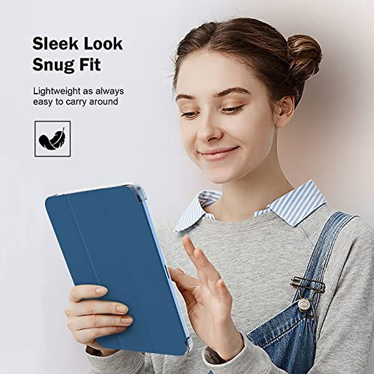 TiMOVO Case for iPad 10th Generation Case 2022, Slim Stand Case for iPad 10.9 inch, Soft TPU Back Cover, Smart Folio Protective Leather Case Fit iPad 10 - Abyss Blue