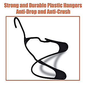 HOUCOC Plastic Hangers 20 Pack - Heavy Duty Dry Wet Clothes Hangers,Space Saving Super Lightweight Organizer Laundry Hangers Perfect for Everyday Use on Shirts Coats Pants Dress Skirts (White Hangers)