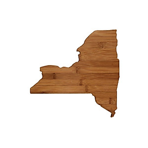 New York Shaped Bamboo Wood Cutting Board For New Family Home Housewarming Wedding Moving Gift