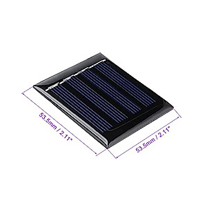 DMiotech 5 Pack 2V 80mA 53.5mm x 53.5mm Mini Solar Panel Cell for DIY Electric Power Project