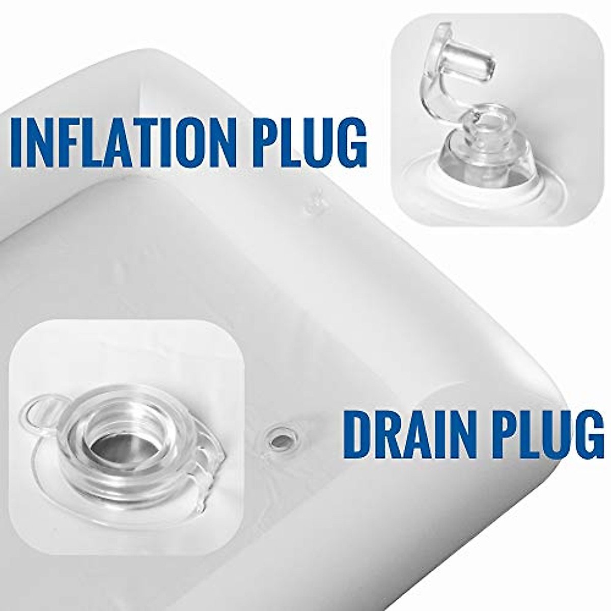 Kurala Inflatable Serving Bar Salad Ice Tray Food Drink Containers 4 PACK, Inflatable Party Cooler Blow Up Food Chiller, Inflatable Ice Bar