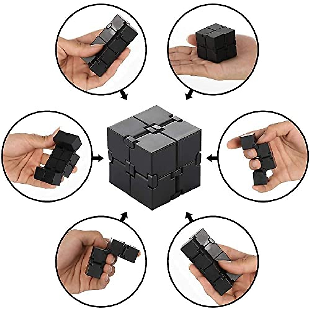 Infinity Cube Fidget Toy, Sensory Tool EDC Fidgeting Game for Kids and Adults, Cool Mini Gadget Best for Stress and Anxiety Relief and Kill Time, Unique Idea That is Light on The Fingers and Hands