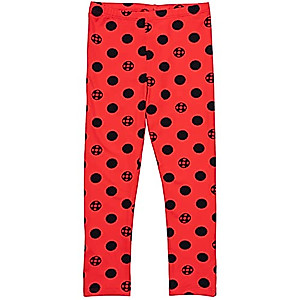 Miraculous Ladybug Cat Noir Big Girls 4 Piece Outfit Set: T-Shirt Tank Top Legging Shorts Black/Red 10-12