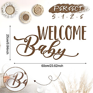 Dunzoom Welcome Baby Baby Shower Party Decal Sign Baby Shower Welcome Sign Decorations Baby Shower Party Wall Decal Sign Pregnancy Gender Reveal Stickers Boy or Girl for Wall Balloon Arch Backdrop