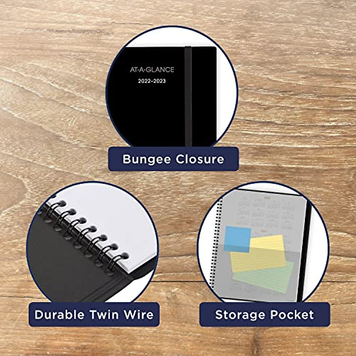 AT-A-GLANCE 2022-2023 Planner, Weekly & Monthly Academic Appointment Book, 8-3/4" x 11", Large, Plan.Write.Remember, Black (70595705)