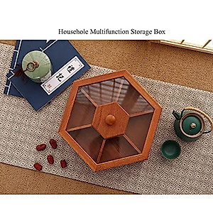 MISS Z Wood Candy Biscuit Storage Box with Lid Home Food Storage Container Boxes Nuts Snacks Fruit Organizer Case Food Jars Set