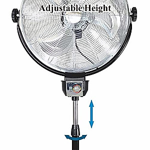 Optimus F-4205 20" Industrial Grade HV Oscillating Stand Fan