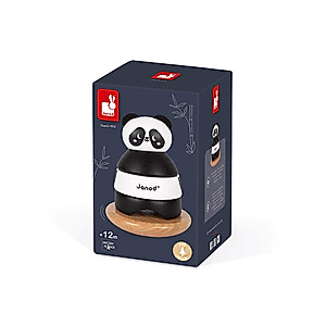 Janod Wood Panda Stacker & Roly-Poly Rocker – Ages 12+ Months - J08188