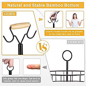 ETECHMART Banana Holder Stand，Modern Banana Hanger Tree with Double Hook Stable Fresh Fruit Grape Keeper For Kitchen Organizer Countertop Storage(Black)