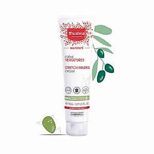 Mustela Maternity Stretch Marks Cream for Pregnancy - Natural Skincare Massage Moisturizer with Natural Avocado, Maracuja & Shea Butter - Lightly Fragranced - 5.07 fl. oz