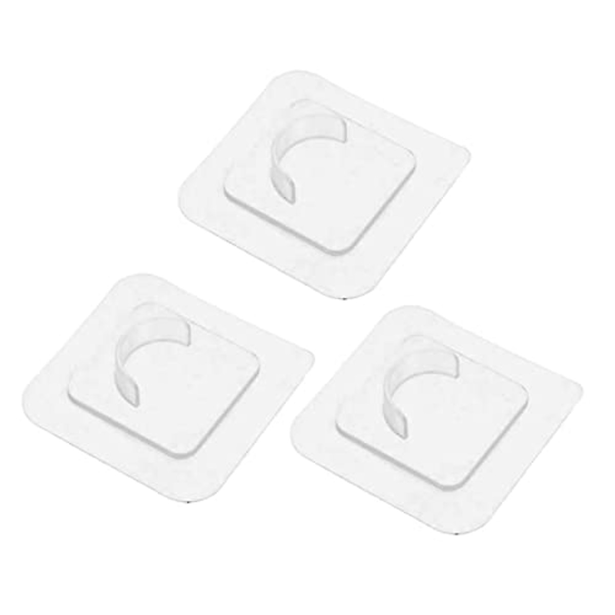 DECHOUS 3pcs Hook Bracket Shower Curtains Hooks Wall Mounted Holder Shower Curtain Holder Adhesive Curtain Rod Holders Shower Rod Mount Retainer Curtain Rod Support Shower Rod Holder Abs