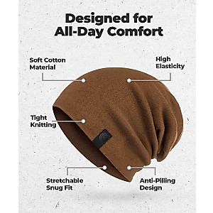 Warm Slouchy Beanie Hat - Deliciously Soft Daily Beanie in Fine Knit