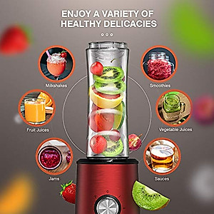 Personal Blender for Shakes and Smoothies, NIXIUKOL 3 Speed Adjustable Smoothie Blender, Small Portable Blender with 2 10oz & 20oz Tritan BPA-Free Cups