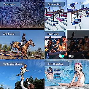 BooHAN 4K Digital Camera, 64MP Vlogging Camera for Photography, Mirrorless Cameras with WiFi, Touch Screen Dual Cameras,16X Digital Zoom,Built in Flash, Travel Camera for Beginners,Adults,Amateu