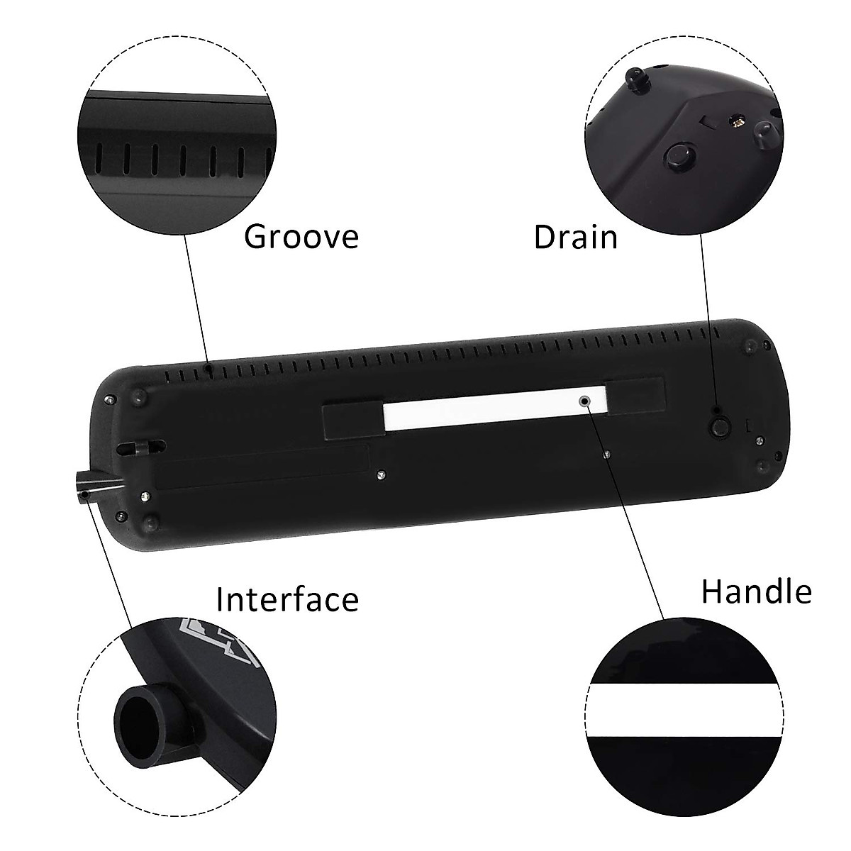 EASTROCK 32 Key Melodica Instrument Air Piano Keyboard Soprano Melodica with 2 Mouthpieces Tube Sets, Carrying Bag for Kids Beginners Adults Gift, Black