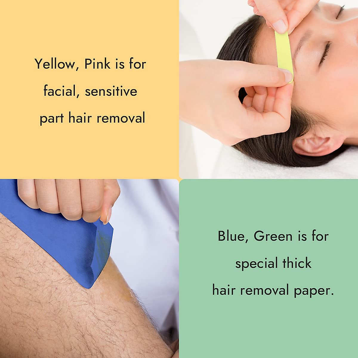 waxkiss wax strips 400Pcs Beauty Non-woven Waxing Strips for Facial & Body & Leg Epilating for women & men, 3x9'' Wax Strips for Hair Removal