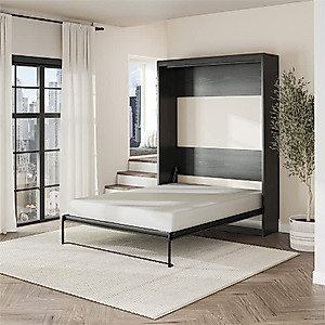 Signature Sleep Queen Wall Bed in Black Oak