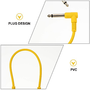 generic 6Pcs Guitar Patch Cable 6.35mm Guitar Effect Pedal Cables Flat Low Profile Instrument Effect Pedal Patch Cable for Effects Pedals 30cm