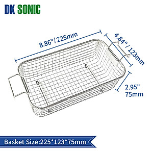 DK SONIC 3L Ultrasonic Cleaner,Stainless Steel Ultrasonic Jewelry Cleaner with Cleaning Basket,Timer and Heater,Mechanical Sonic Cleaner for Cleaning Carburetor Parts,Eyeglasses,Coins (110V,0.79Gal)