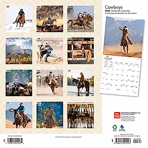 Cowboys 2022 12 x 12 Inch Monthly Square Wall Calendar, USA United States of America Rural Country