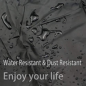 FANSHIDI Patio Heater Covers, Waterproof with Zipper Heater Cover for Outdoor, 24 Months of Use (89''Xx 33inch x 19inch),Black