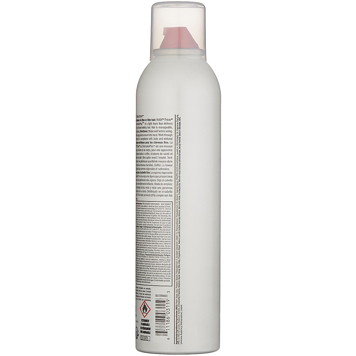 RUSK Designer Collection Thicker Thickening Mousse for Fine or Thin Hair, 8.8 Oz, Thickening Mousse that Provides Body, Texture, and Hold Without Buildup