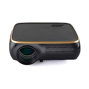 DROOS Mini Projector LCD Projector 950 Lumens 1920X1080dpi 1080P 4K HD 3D LED Projector 8G Portable Projector (Color : Black Gold,(projectors)