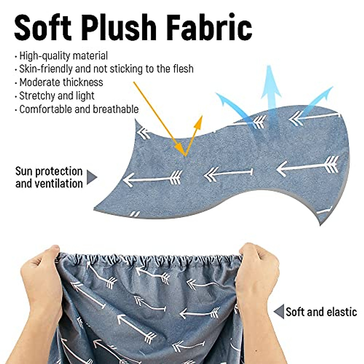 beetoy Multi-Use Infant Car Seat Cover with Mesh Window | Super Stretchy & Adjustable | Summer Stroller Cover for Babies | Customized Covers for Boys | Breathable & Lightweight