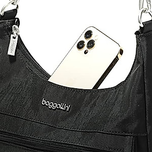 Baggallini Modern Pocket Half Moon Bag Black One Size
