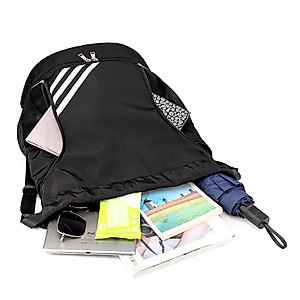 Votachin Sports Backpack Large Capacity Fitness Backpack Drawstring Basketball Bag Waterproof Fashionable Backpack Sport Bag Unisex(Orange)