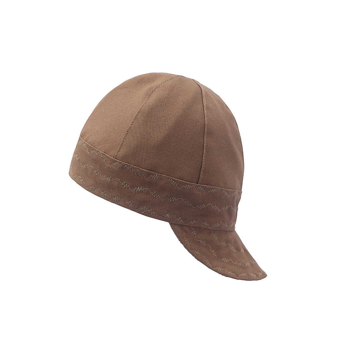 BOCOMAL Welding Cap HRC2 Flame Resistant 10OZ Durable Cotton Duck 2 Sided 6 Pannel Welder Hats 7 3/8 Brown