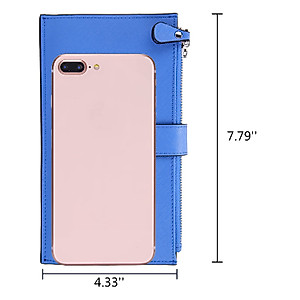 YALUXE Wallet for Women RFID Blocking Genuine Leather Multi Slots Organizer with Zipper Pocket Credit Card Holder Bifold