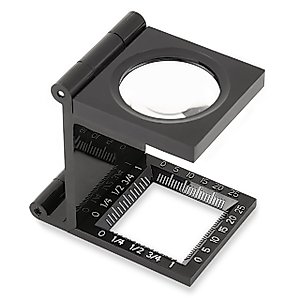 Carson LinenTest 5x30mm Folding Loupe Magnifier , Black