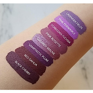 Aromi Matte Liquid Lipstick | Long-Lasting, Smudge Proof, Purple Magenta Lip Color, Waterproof, Pink Raspberry, Paraben, Phthalate, + Gluten Free (Forbidden Fuchsia)
