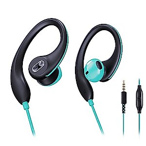 MUCRO Sport Earbuds Wired in-Ear Headphones with Over Ear Hook Earclip Running Earphones Wrap Around Ear Buds Compatible with Smartphone Laptop Tablet MP3-3.5mm Jack