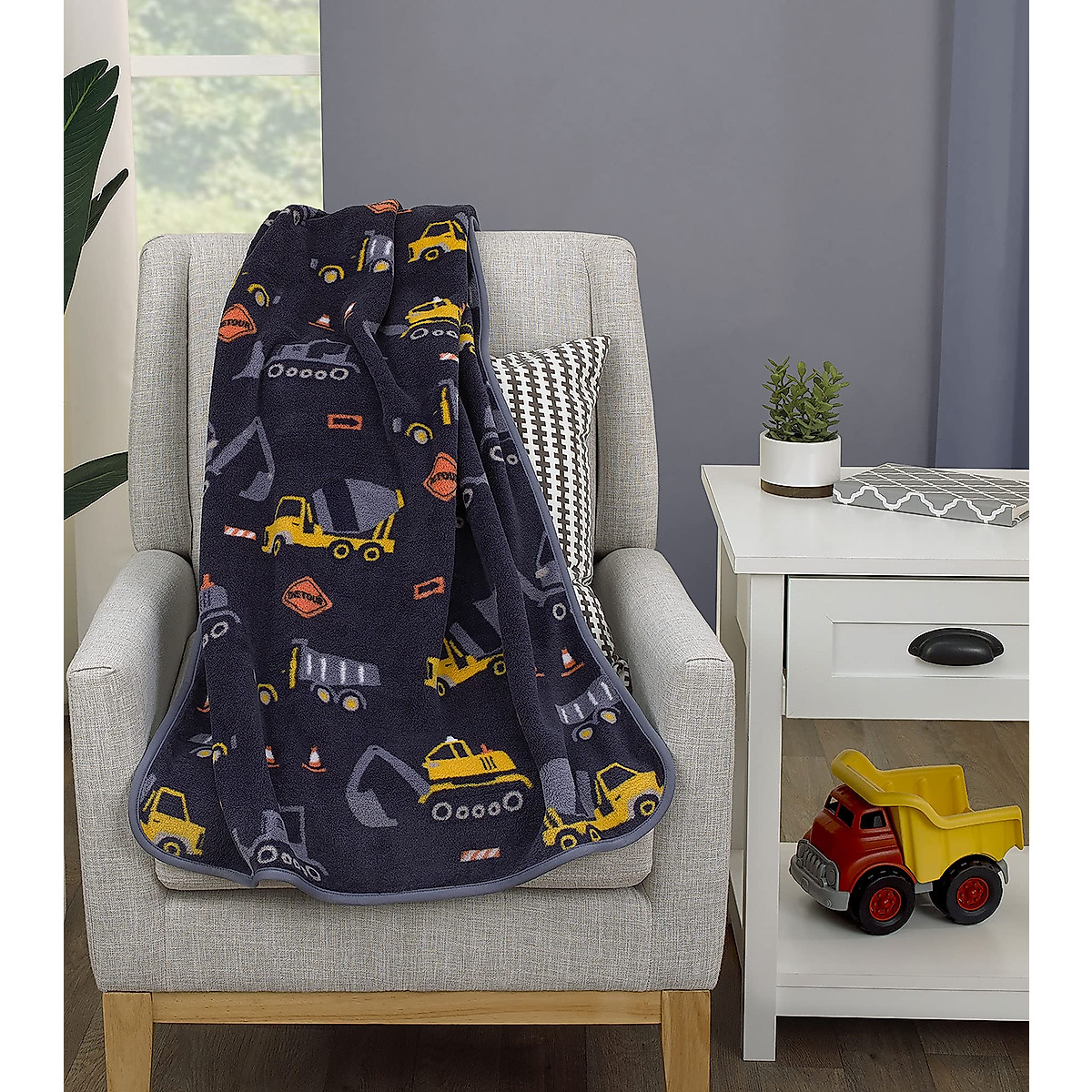 Carter's Construction Toddler Throw Blanket - 30" x 45" - Super Soft, Plush, Warm and Comfortable