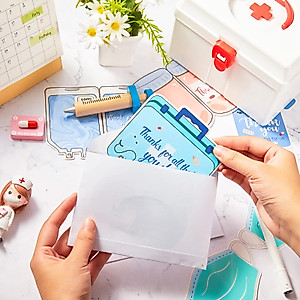 32 Sets Nurses Thank You Card with Envelopes Medical Healthcare Workers Appreciate Greeting Cards for Nurses Week Day Doctors Medical Assistants Graduation Gifts