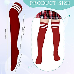 Syhood 36 Pairs over Knee Thigh Socks Thigh High Socks for Women Leg High Socks Long Stocking for Daily Wear(Multi Colors)