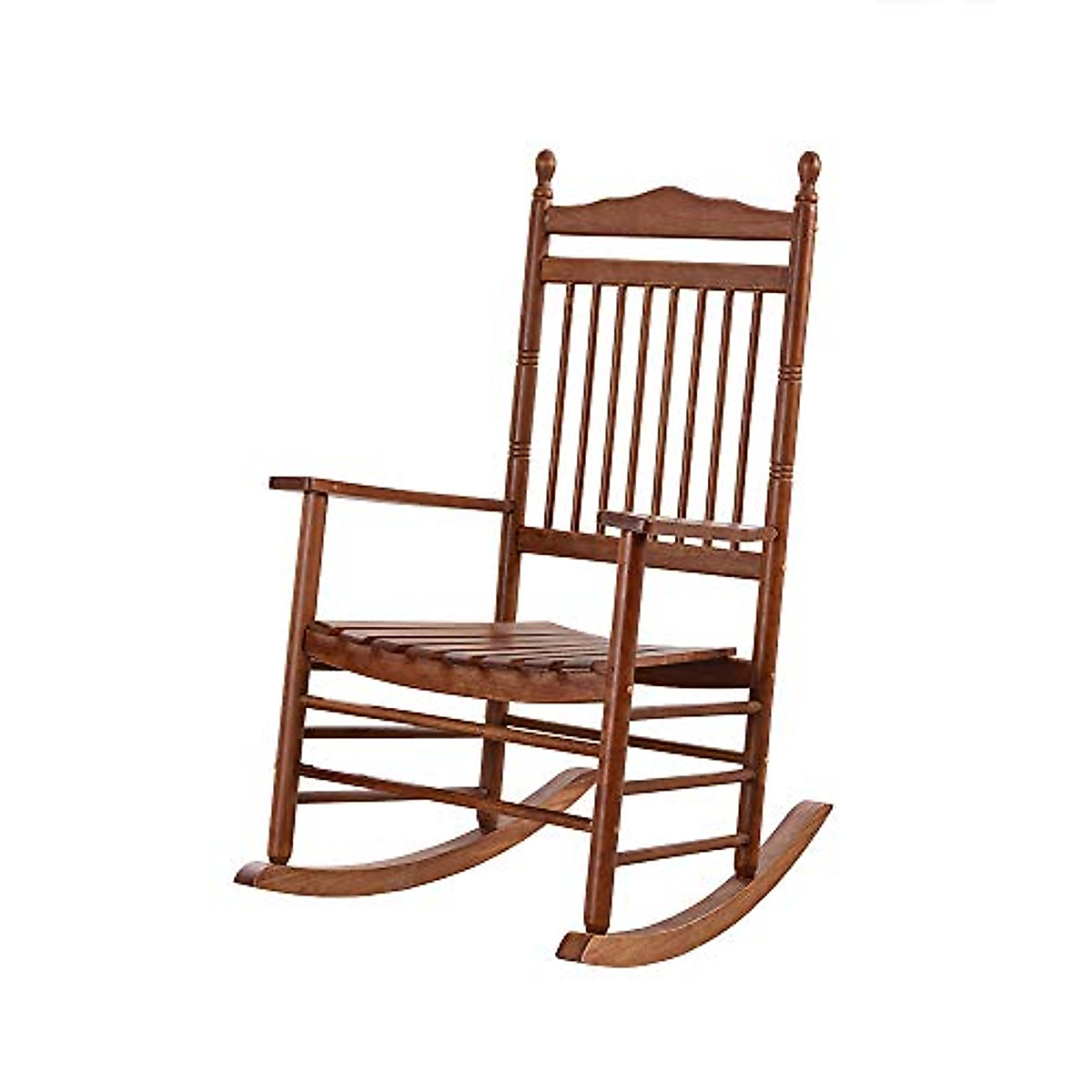 BplusZ Wooden Rocking Chair Outdoor Patio Porch Rocker Furniture Bedroom Living Room Indoor Adults Brown