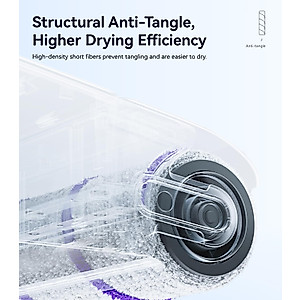 NARWAL Wet and Dry Vacuum High-Efficiency Microfiber Brush Roller (Model: S10 Pro)-Enhanced Dirt and Debris Pickup, Easy Maintenance