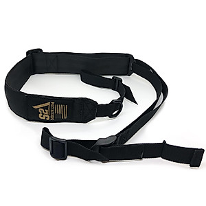 S2Delta - Padded 2 Point Black Rifle Sling, Fast Multi-Point Adjustment, Comfortable 2” Wide Padded Shoulder Strap for Carbines and Hunting (Black)