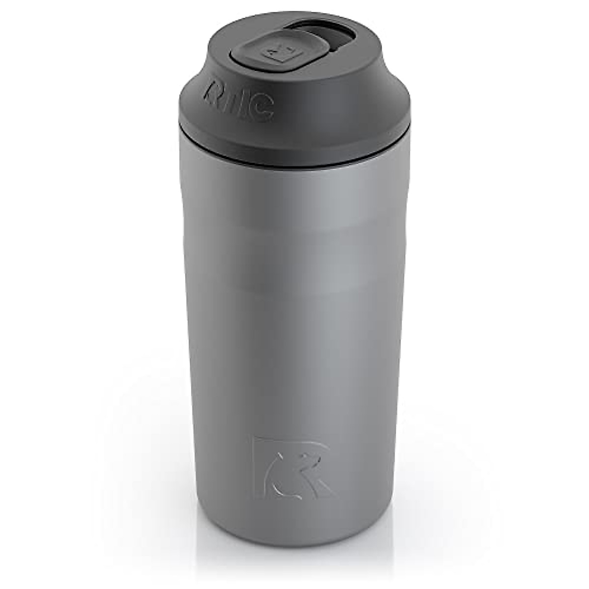 RTIC Can Chiller with Slider Lid, Graphite, Fits Various Sizes Including 12oz, 16oz, & Slim Cans, Double Wall Vacuum Insulated, Stainless Steel, Sweat Proof