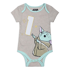 STAR WARS Grogu Baby Girls 1st Birthday Short Sleeve Bodysuit for Infant