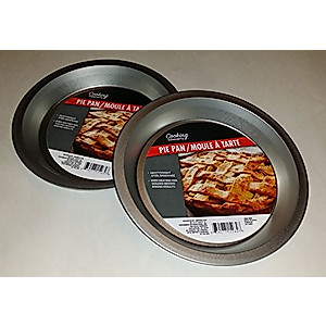 Two 9 inch Pie Pans a Heavy weight steel none stick bakeware set with even heating (Standard version)