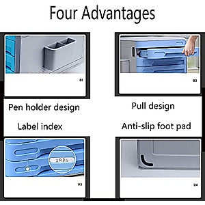 Storage Cabinet with Drawers Floor Storage Cabinet Flat File Cabinet Storage, Desktop Drawer Cabinet, with Digital Code Lock and Pen Holder Design, Size 11.8''x 14.9''x 8.8'' Cosmetics/Medicine Cabine