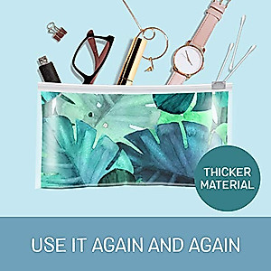 Ziploc Reusable Travel Makeup and Accessory Bags, Boho Collection, Skinny Size, 5 Count