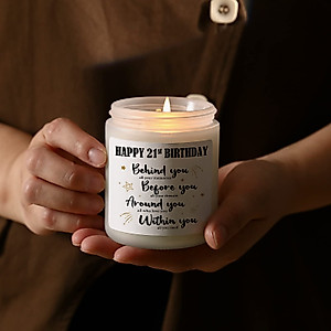 21st Birthday Gifts for Her, 21 Year Old Birthday Gift Ideas for Her, Happy 21st Birthday Gifts for Daughter, Sister, BFF, Friends, Granddaughter - Vanilla, Buttercream and Sugar Scent Candle
